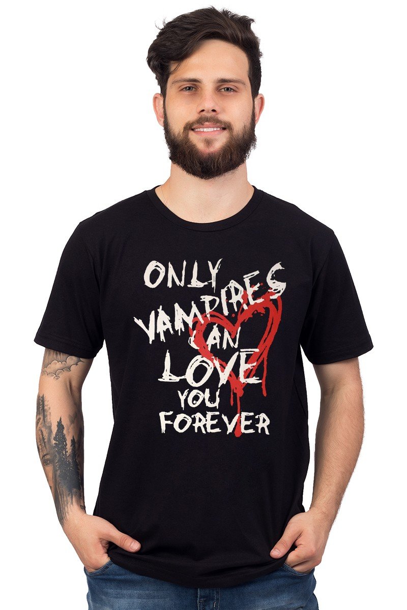 Camiseta Only Vampires Cam Love Forever - UNISSEX