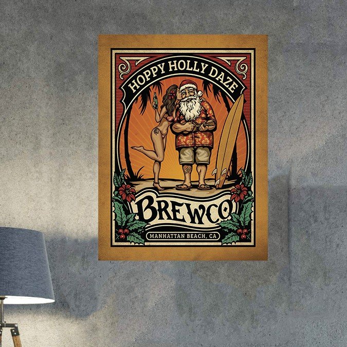 Placa Decorativa Hoppy Holly Daze Brewco