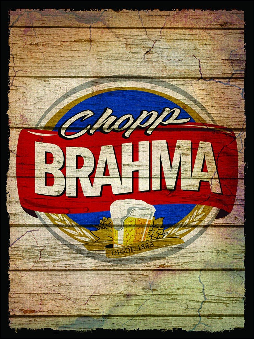 Placa Decorativa Brahma Chopp Placa