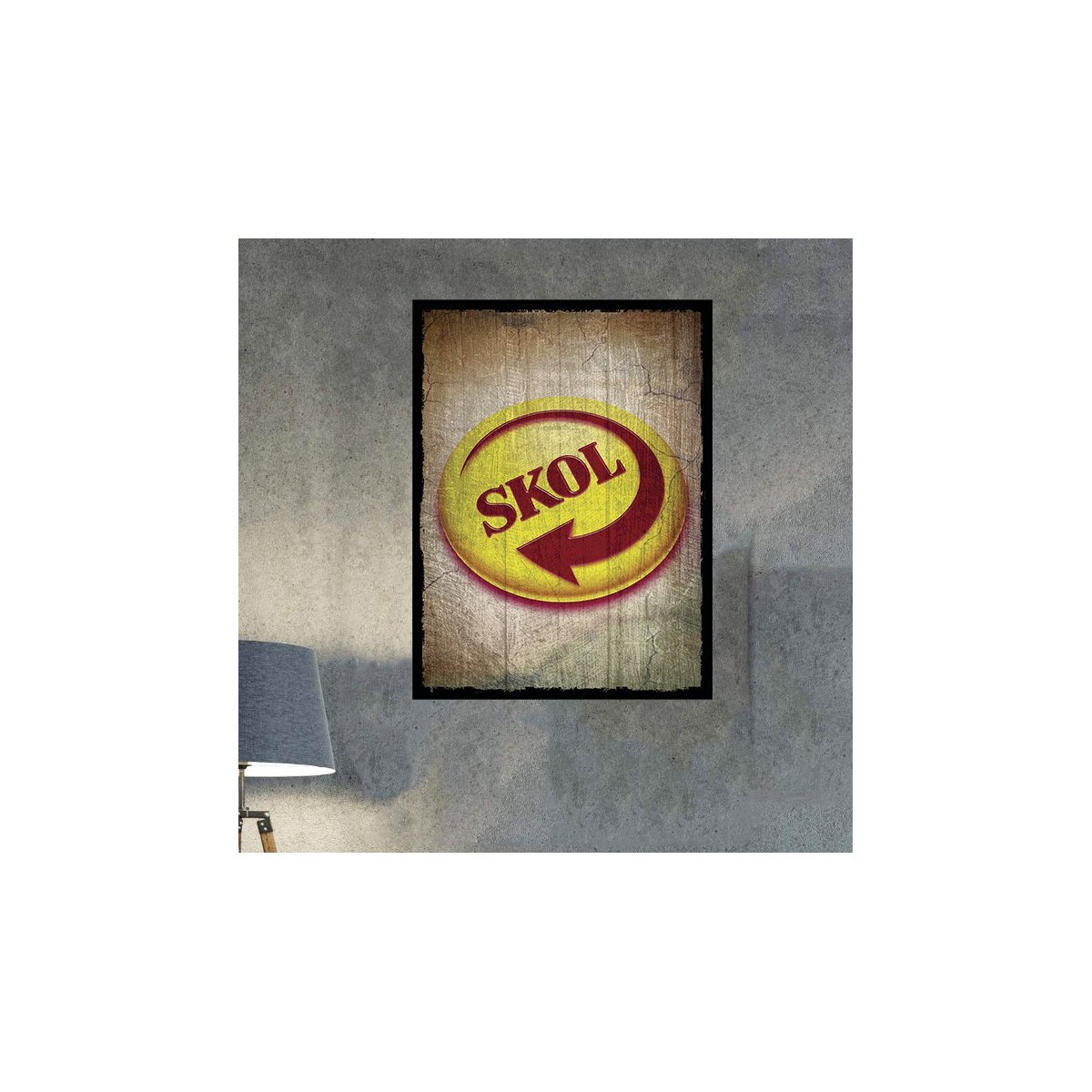 Placa Decorativa Skol Logo