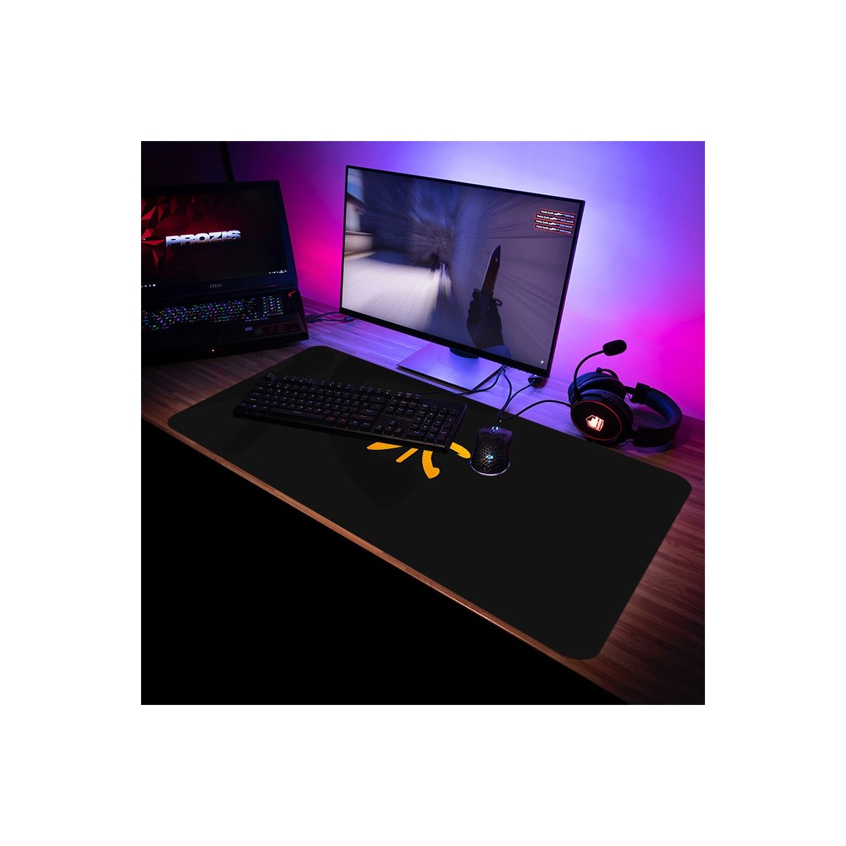 Mouse Pad Gamer Fnatic Logo Preto