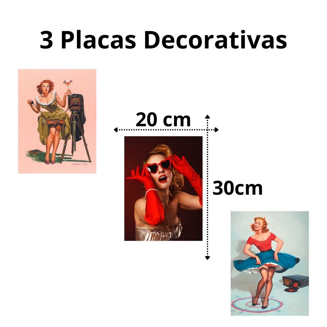 Kit Decoração Para Casa Tema Pin Up