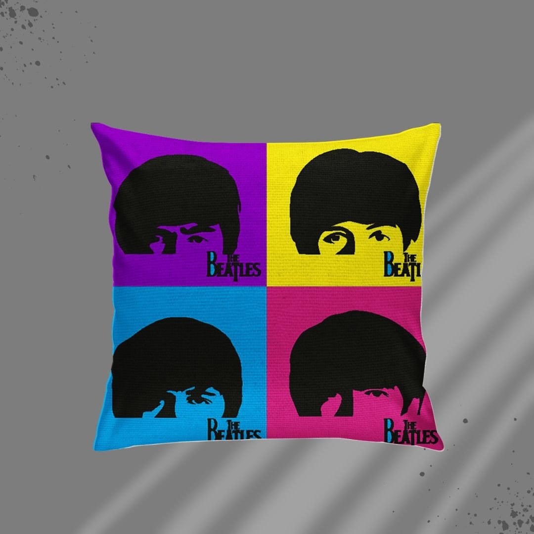 Kit 3 Capas Para Almofadas The Beatles Único