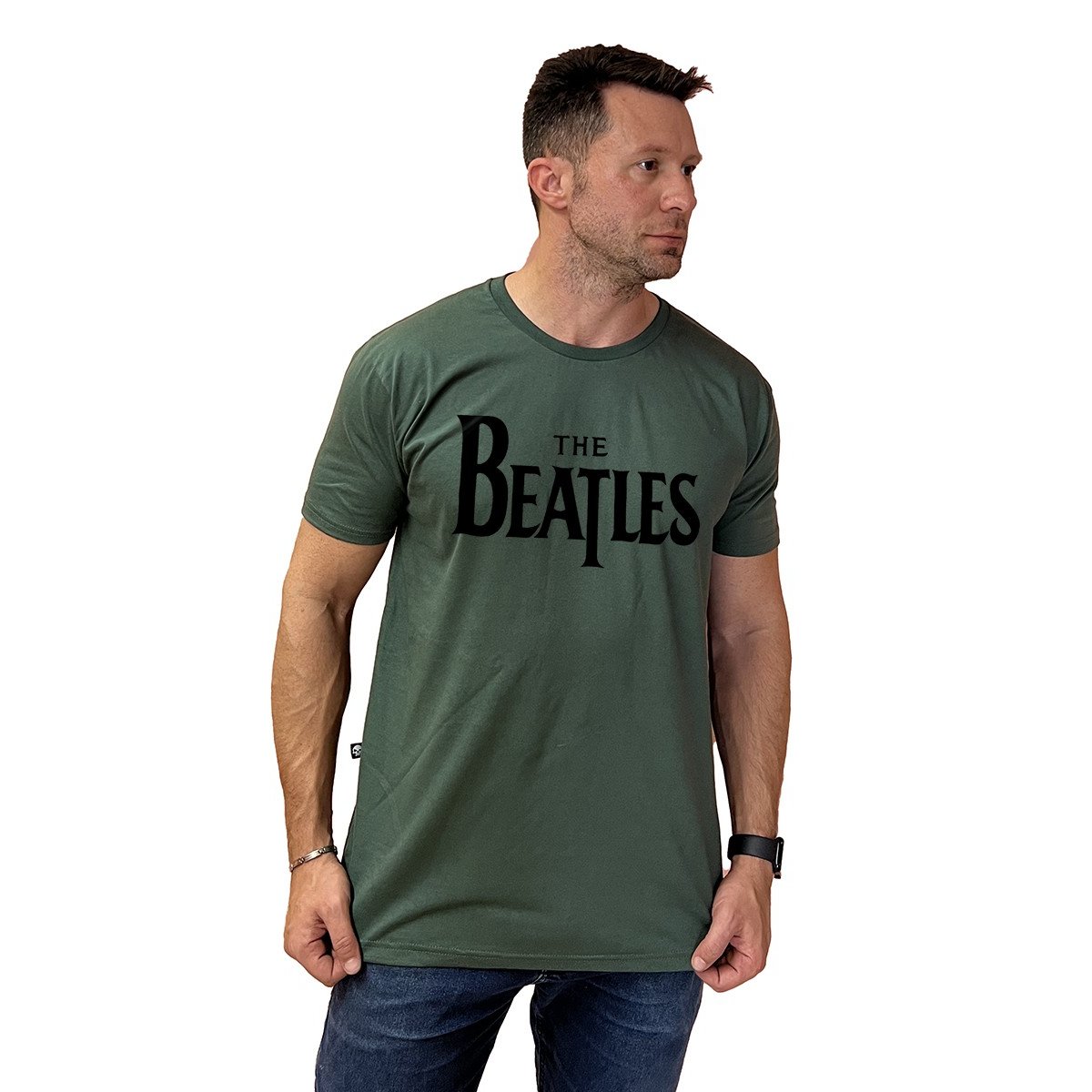 Camiseta The Beatles Verde 100% Algodão Unissex