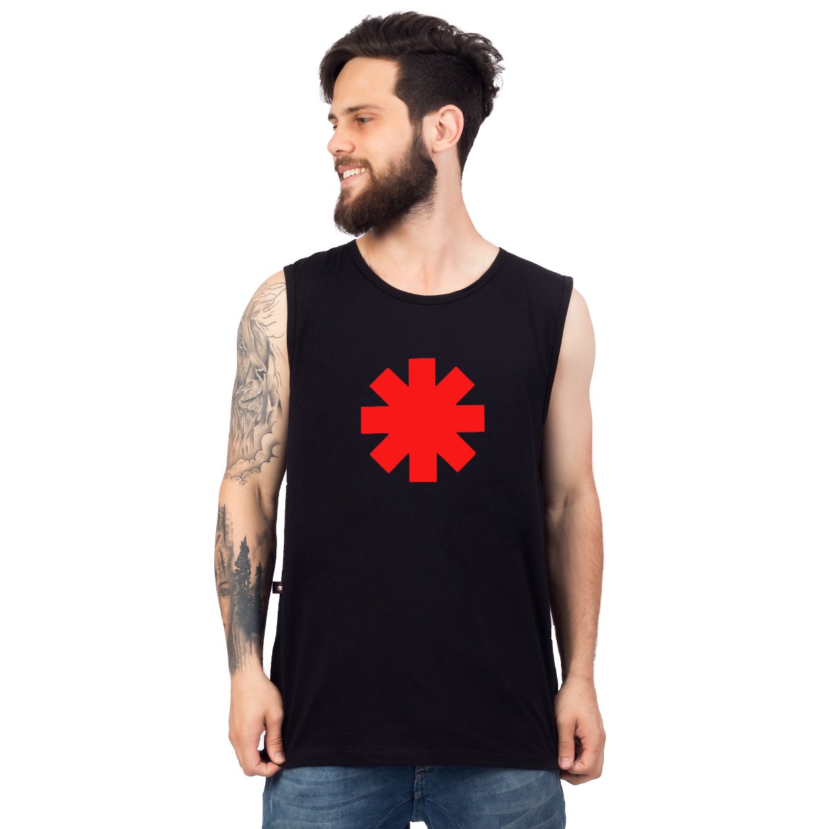 Regata Logo Vermelho RHCP 100% Algodão - Unissex