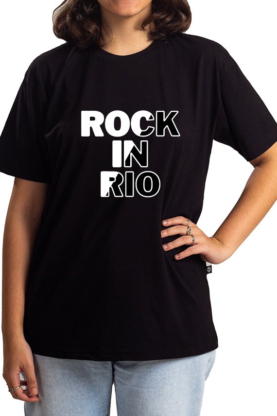 Camiseta Escrita Rock In Rio Alta Definição - Unissex